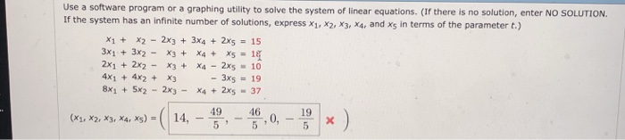 Solved Use a software program or a graphing utility to solve | Chegg.com