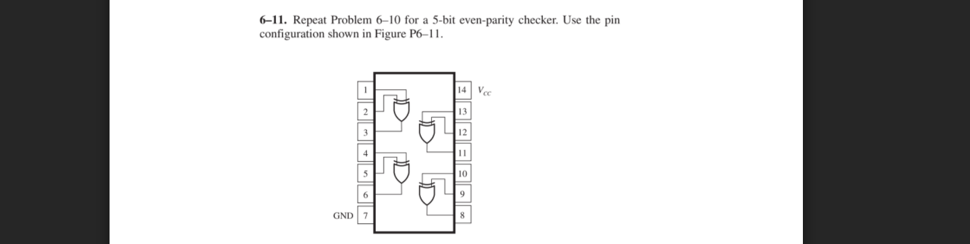 Solved 6-11. Repeat Problem 6-10 for a 5-bit even-parity | Chegg.com