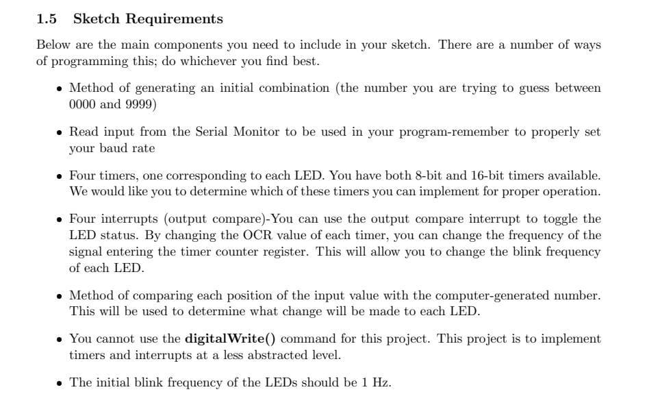 Solved 1.3 Functionality The general functionality of the | Chegg.com