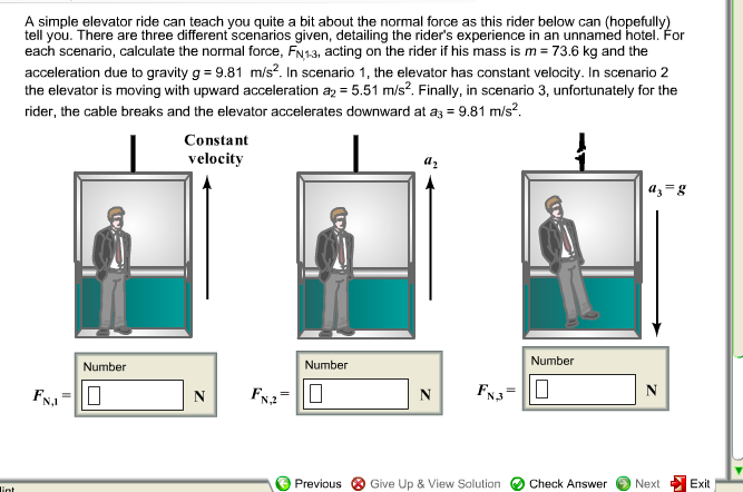 Solved A simple elevator ride can teach you quite a bit | Chegg.com