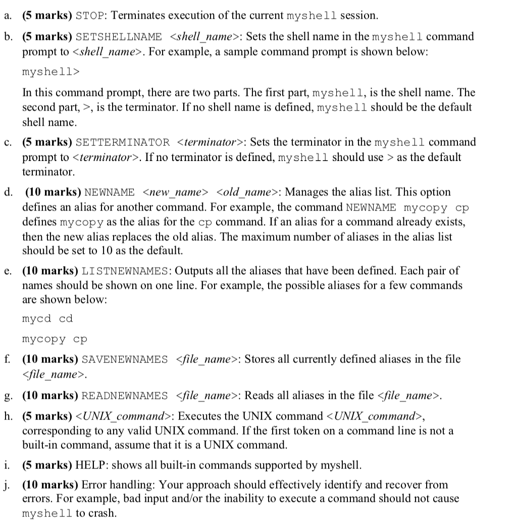 (5 marks) STOP: Terminates execution of the current | Chegg.com