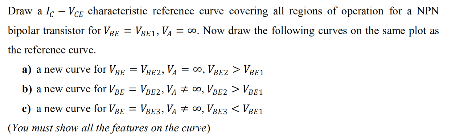 Solved Draw A Lc Vce Characteristic Reference Curve