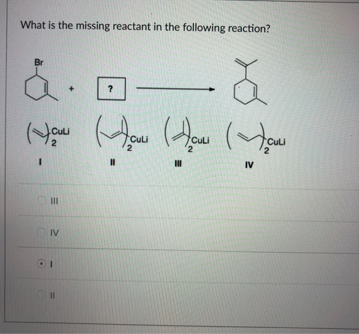 Solved What is the missing reactant in the following | Chegg.com