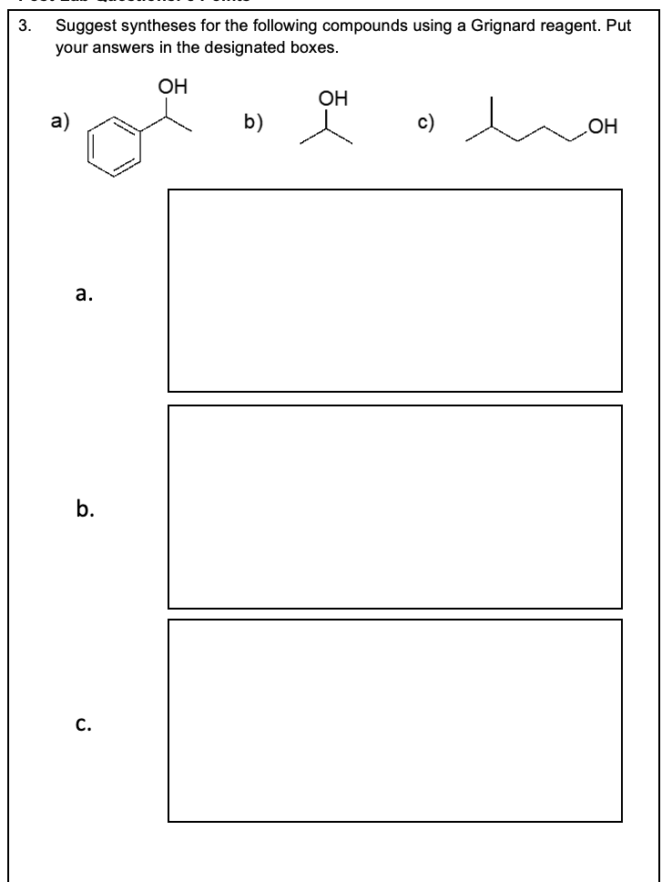 Solved Suggest syntheses for the following compounds using a | Chegg.com
