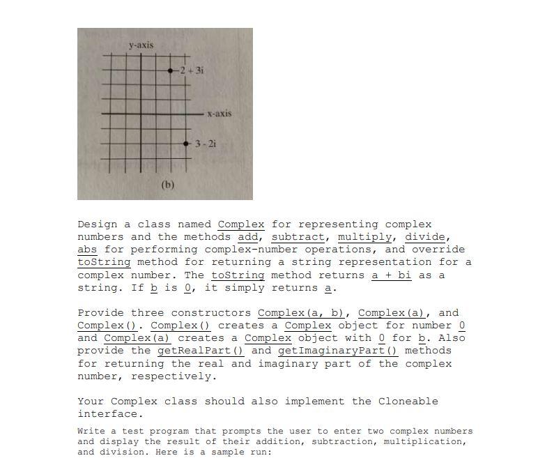 Solved Assignment 5: The Complex Class Problem Description: | Chegg.com