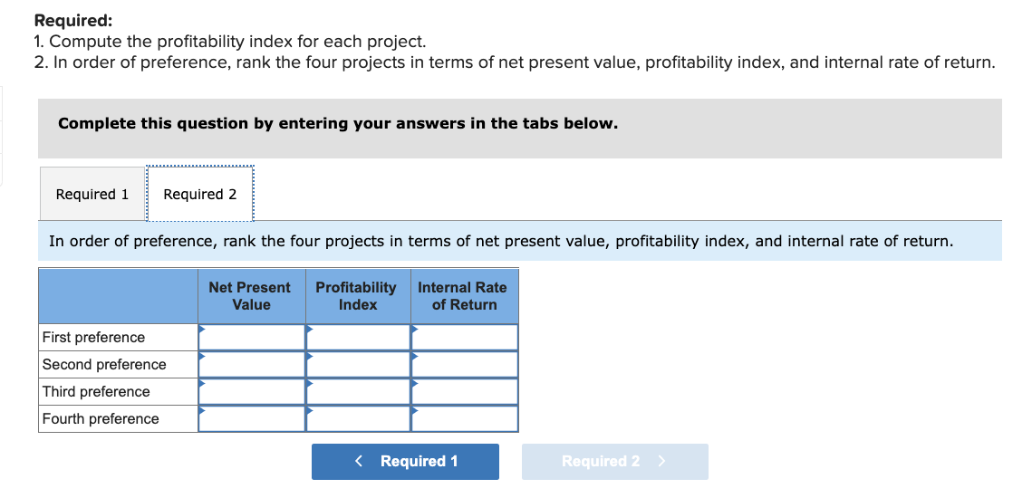 Solved Exercise 14-11 (Algo) Preference Ranking of | Chegg.com