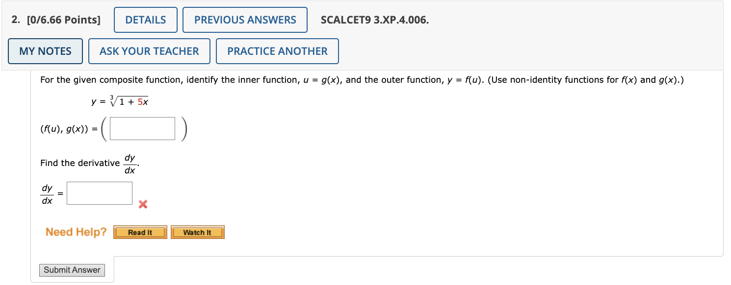 Solved For the given composite function, identify the inner | Chegg.com Solved For the given composite function, identify the inner | Chegg.com
