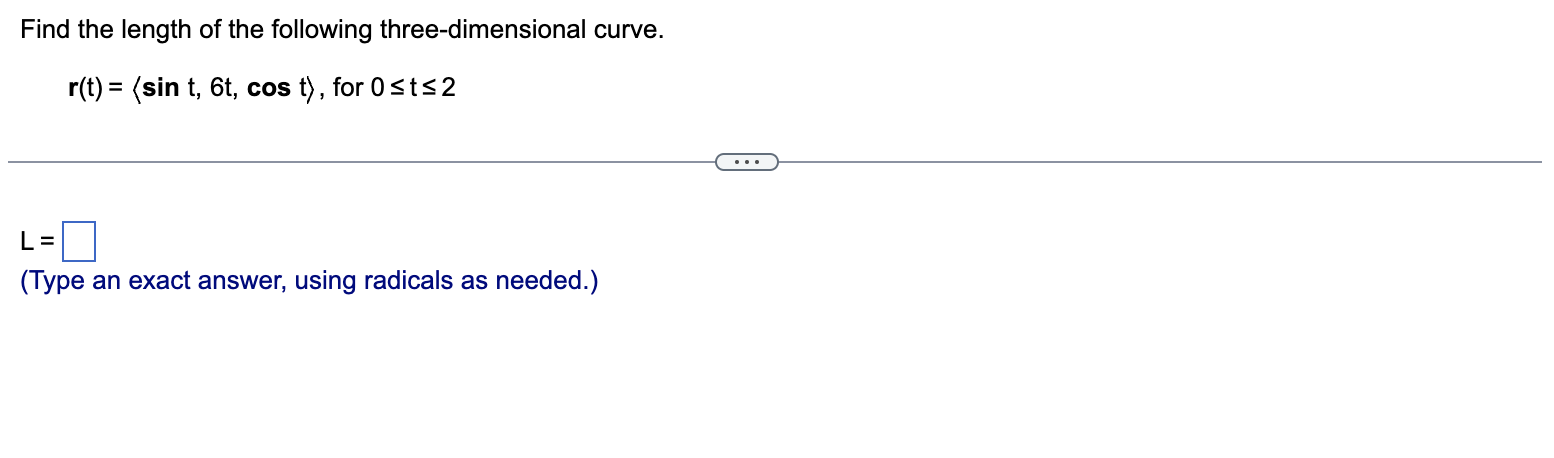 Solved Find the length of the following three-dimensional | Chegg.com