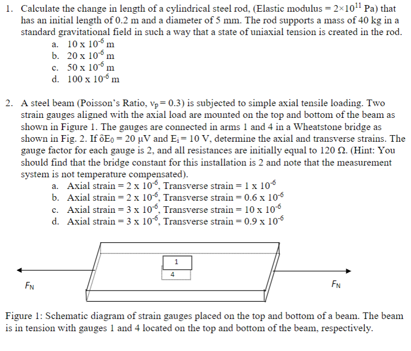 Solved Calculate the change in length of a cylindrical steel | Chegg.com