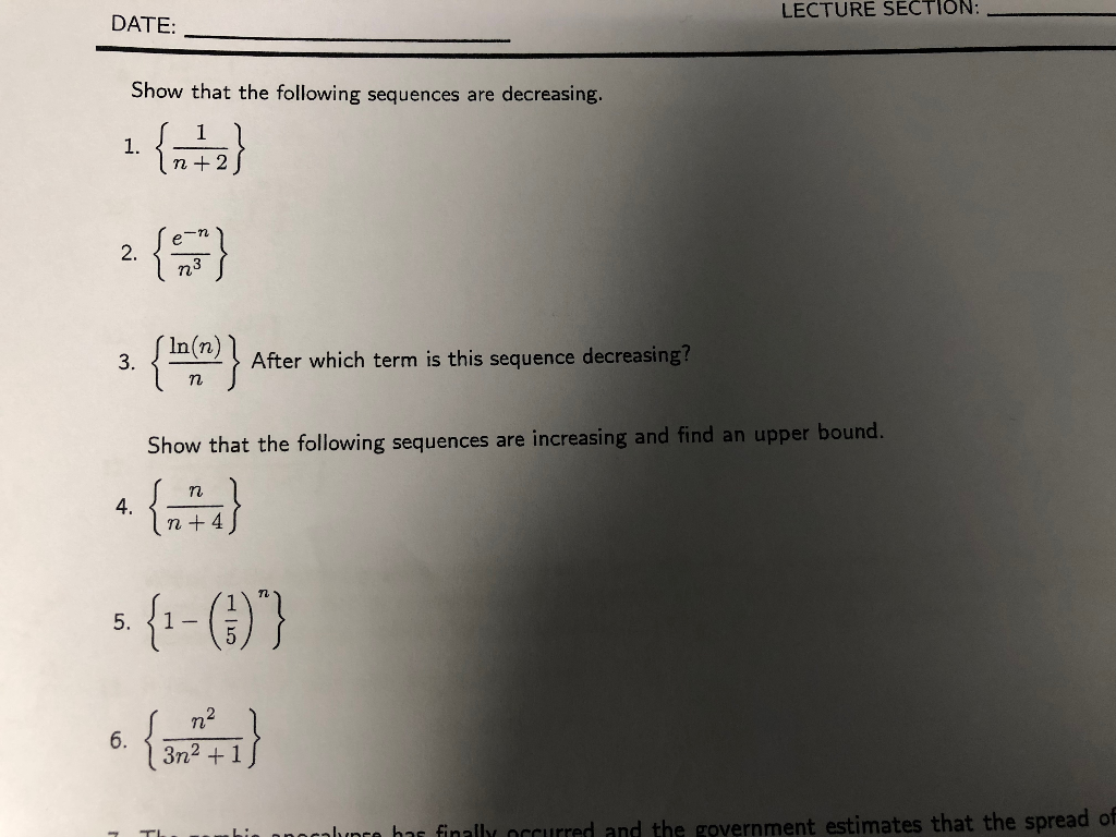 Solved i need help on 1-6? thank you | Chegg.com