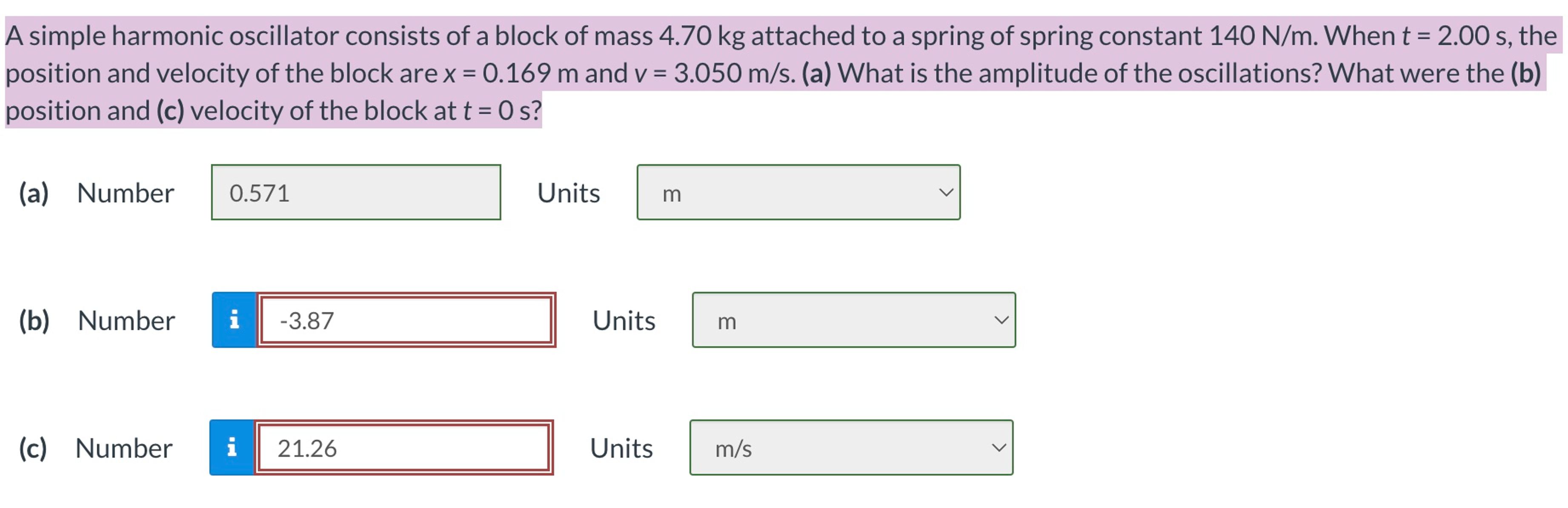 Solved A simple harmonic oscillator consists of a block of | Chegg.com