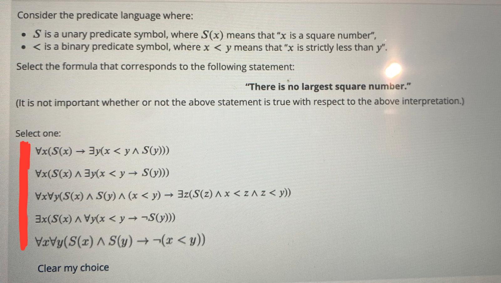 Solved Consider the predicate language where: - S is a unary | Chegg.com