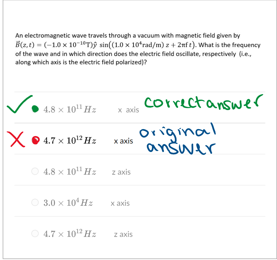 Solved An electromagnetic wave travels through a vacuum with | Chegg.com