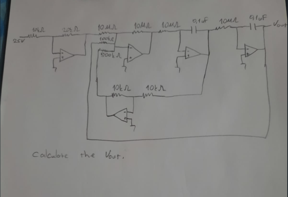 Solved calculate the Vout. | Chegg.com Solved calculate the Vout. | Chegg.com