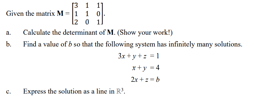 Solved Given the matrix \\( | Chegg.com