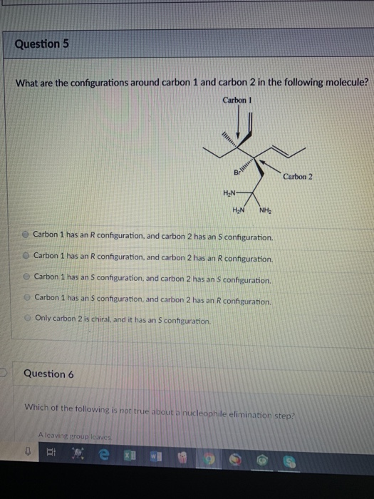 Solved what are the configurations around carbon 1 and | Chegg.com