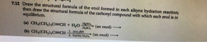 Solved Draw the structural formula of the enol formed in | Chegg.com