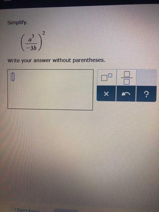 Solved Simplify. 3b Write your answer without parentheses. 1 | Chegg.com