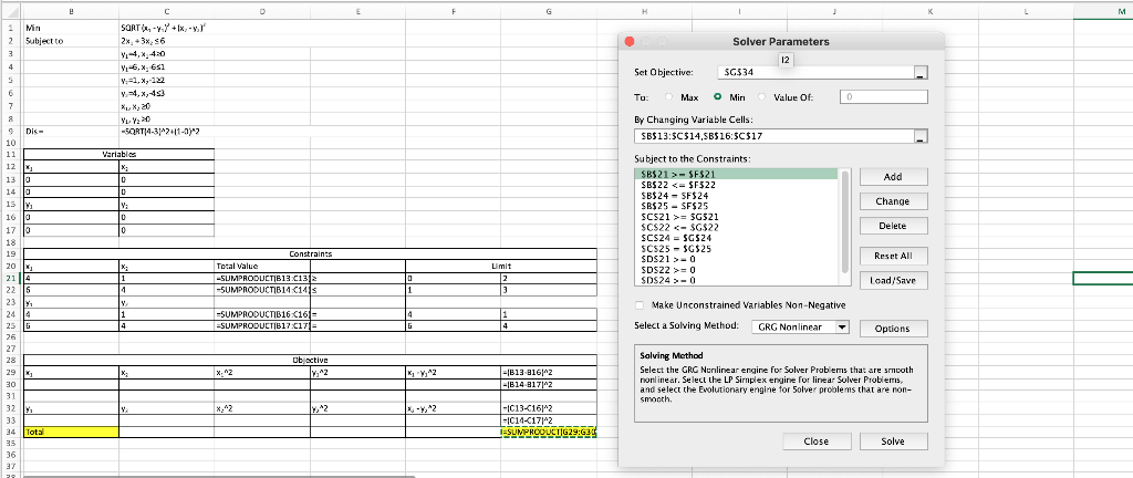 e E F 1 M 1 Min 2 Subject to C SORT, -7+Ix. 2x+3x, S6 | Chegg.com