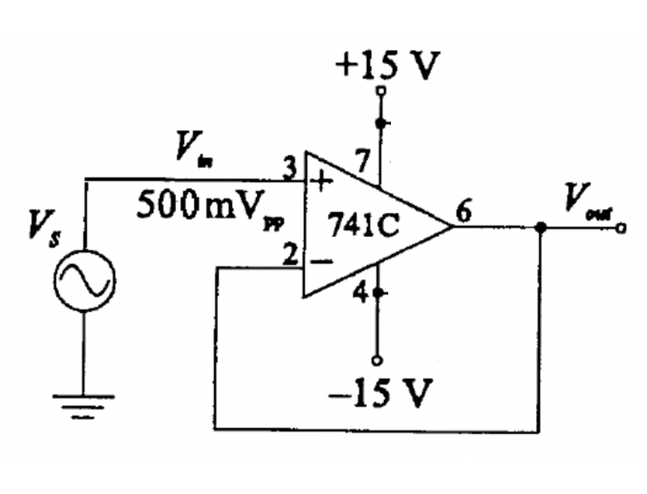 Solved Using the non-inverting voltage follower circuit | Chegg.com