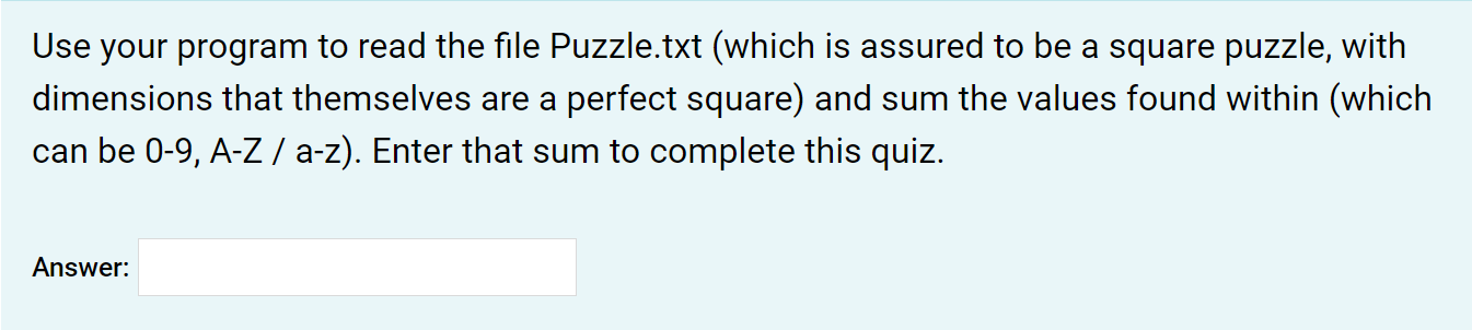 Solved Language is C++ Puzzle.txt File that I need | Chegg.com