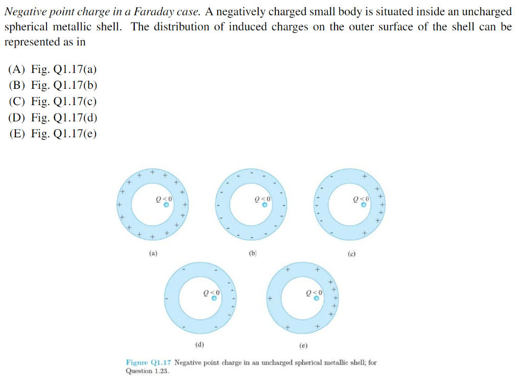 Solved Negative point charge in a Faraday case. A negatively | Chegg.com