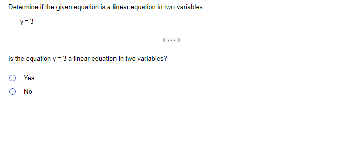 Solved Determine if the given equation is a linear equation | Chegg.com