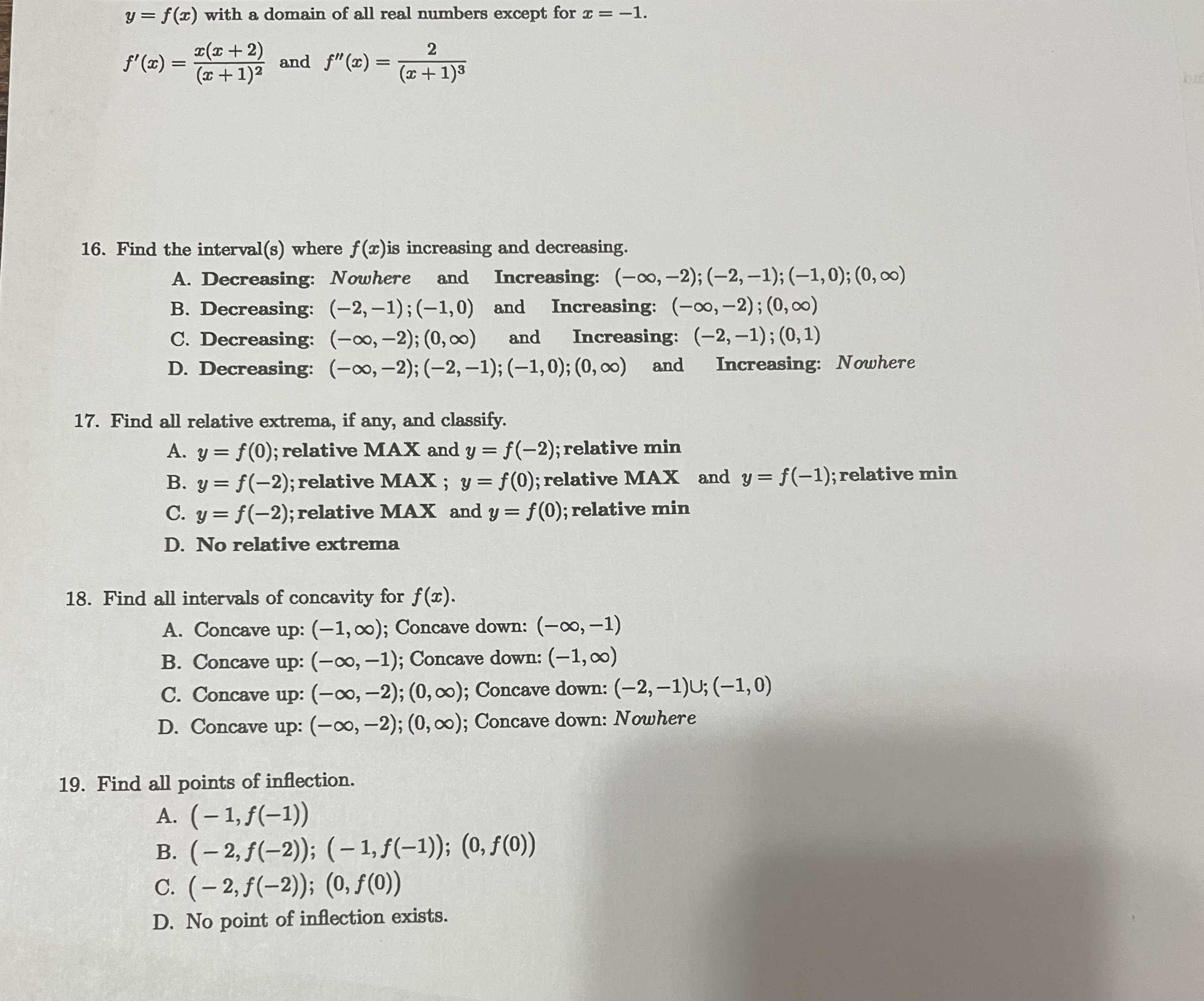 Solved y=f(x) with a domain of all real numbers except for | Chegg.com