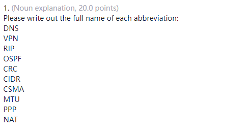 Solved 1. (Noun explanation, 20.0 points) Please write out | Chegg.com