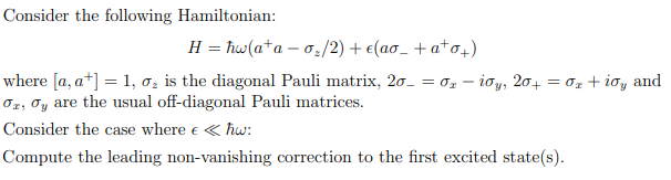Consider the following Hamiltonian: | Chegg.com