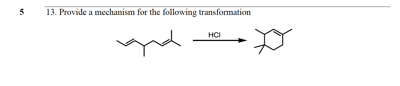 Solved 5 13. Provide a mechanism for the following | Chegg.com