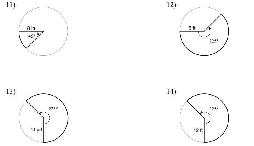 Solved Find the length of each arc. Round your answers to | Chegg.com