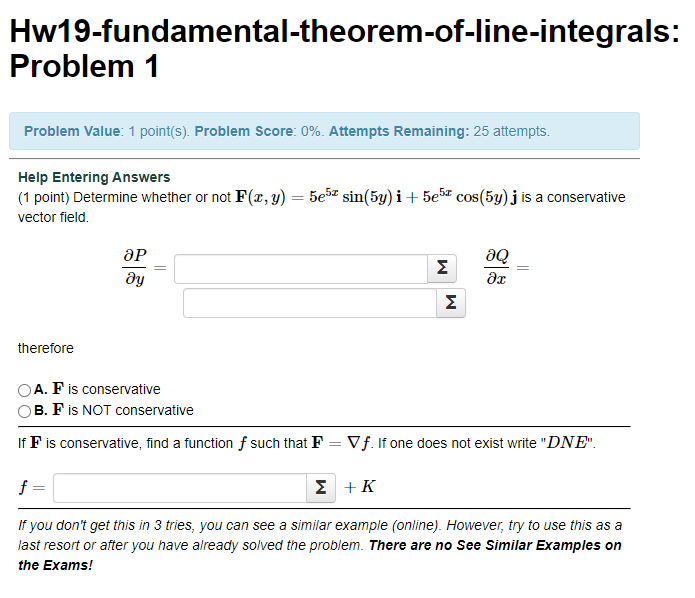Solved Hw19-fundamental-theorem-of-line-integrals: Problem 1 | Chegg.com