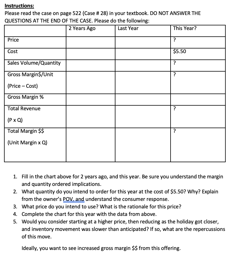 Instructions: Please read the case on page 522 (Case | Chegg.com