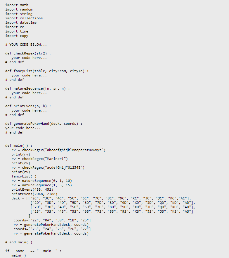 Solved Q3. Write a function named 'natureSequence' that | Chegg.com