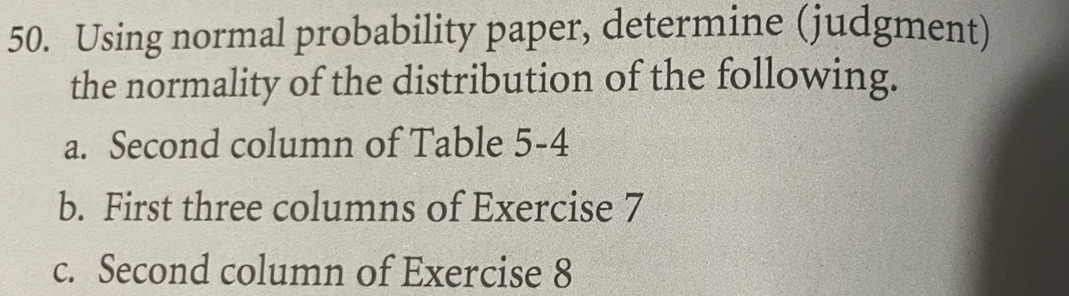 Using normal probability paper, determine | Chegg.com