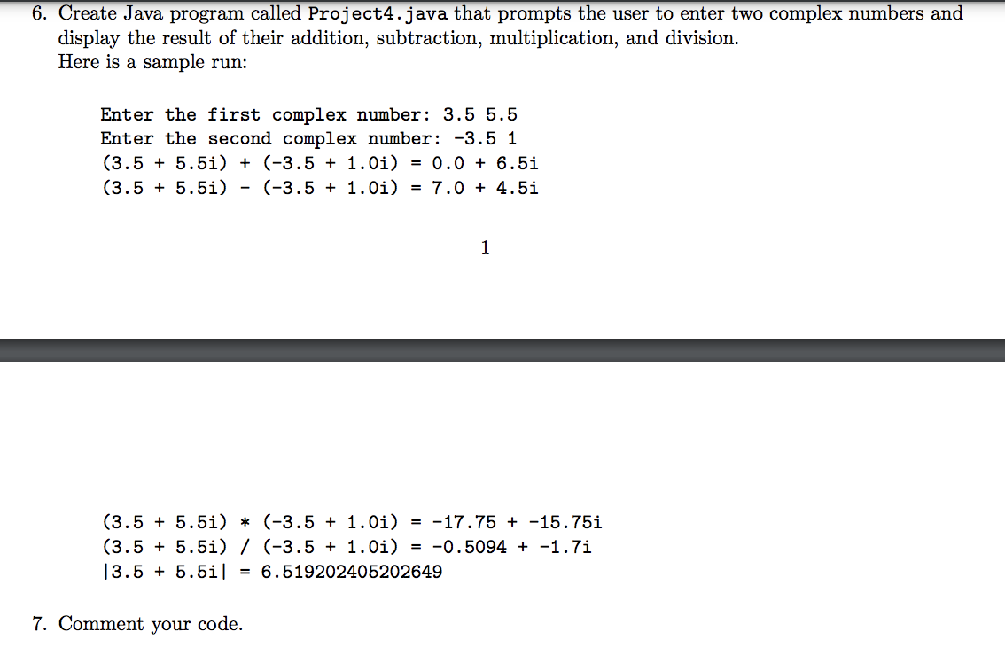 Solved The Complex Class Problem (Practice) Description: A | Chegg.com