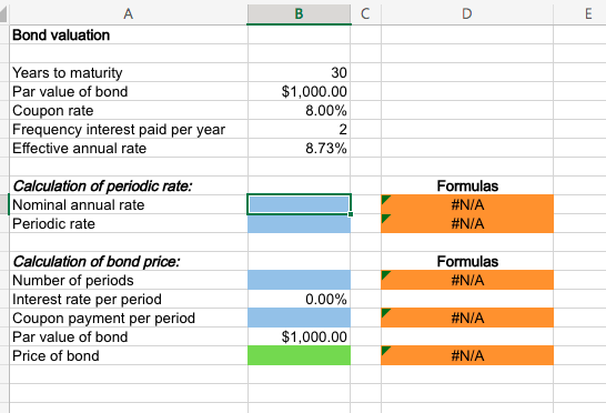 Solved Excel Online Structured Activity: Bond valuation You | Chegg.com