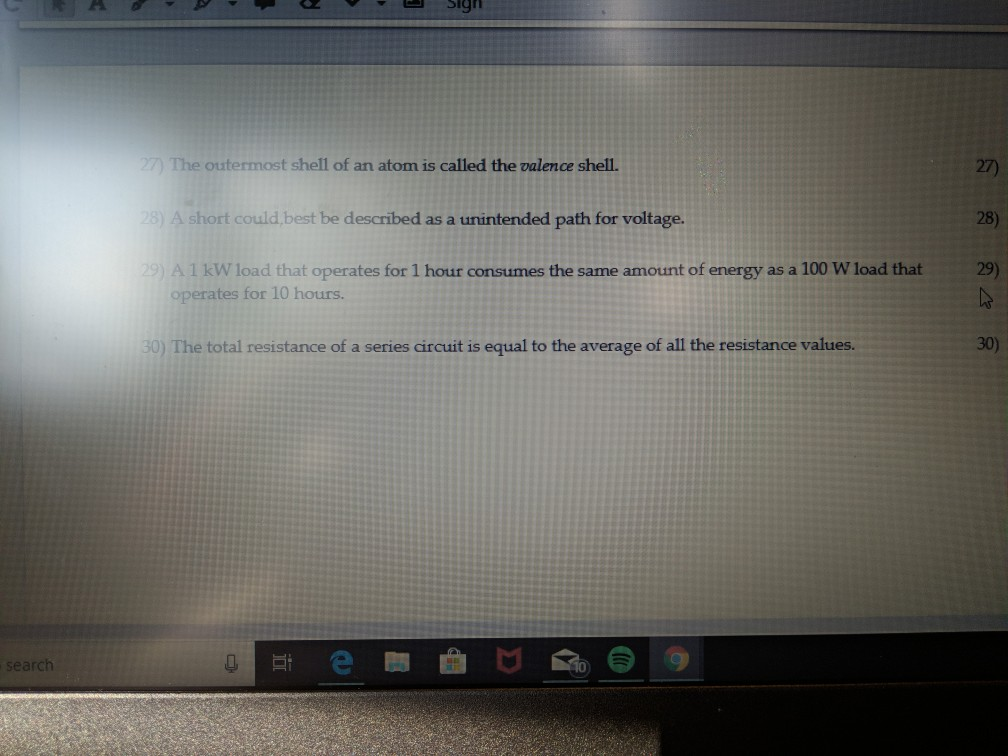 Solved Sigh 27) The outermost shell of an atom is called the | Chegg.com