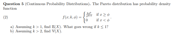 Solved Question 5 (Continuous Probability Distributions). | Chegg.com