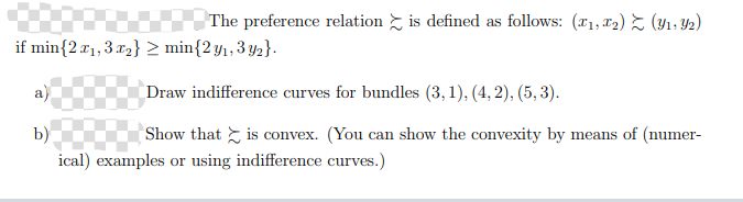 Solved The preference relation % is defined as follows: (x1, | Chegg.com