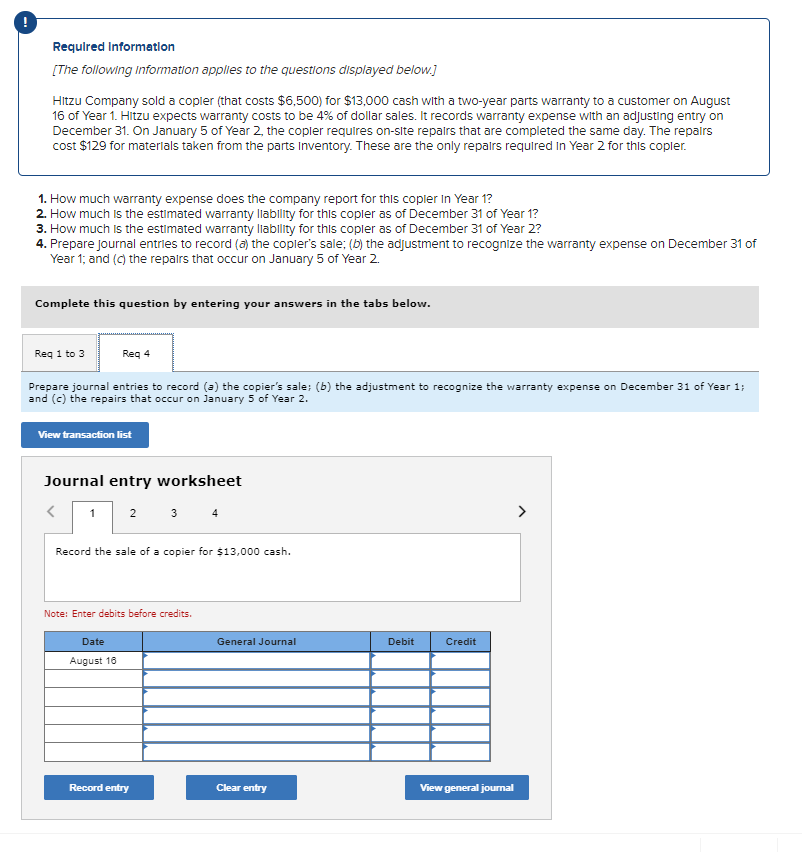 Solved Prepare journal entries to record ( a ) the copier's | Chegg.com