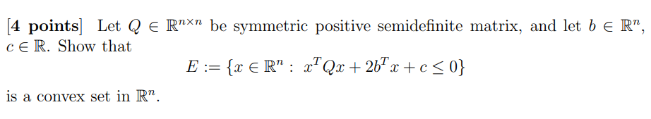 Solved [4 points) Let Q E Rnxn be symmetric positive | Chegg.com