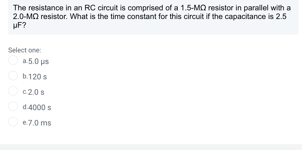 Solved The resistance in an RC circuit is comprised of a | Chegg.com