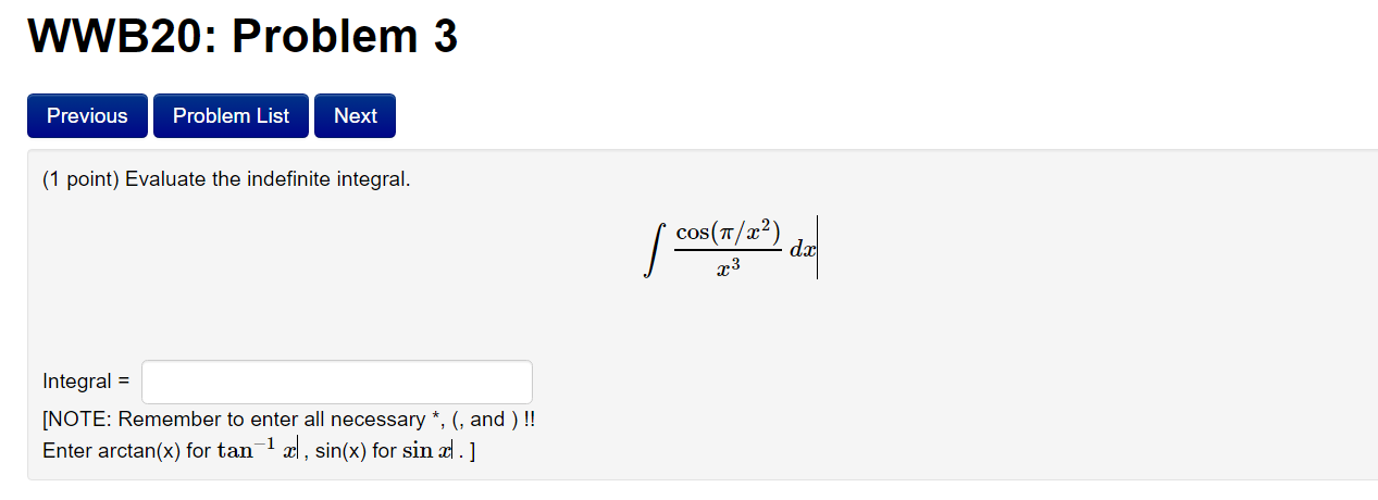 Solved WWB20: Problem 3 Previous Problem List Next (1 point) | Chegg.com