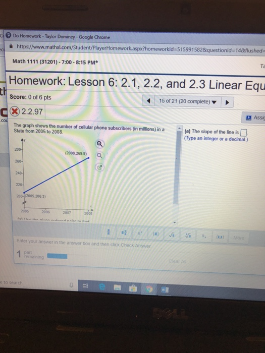 Solved Do Homework-Taylor Dominey-Google Chrome | Chegg.com