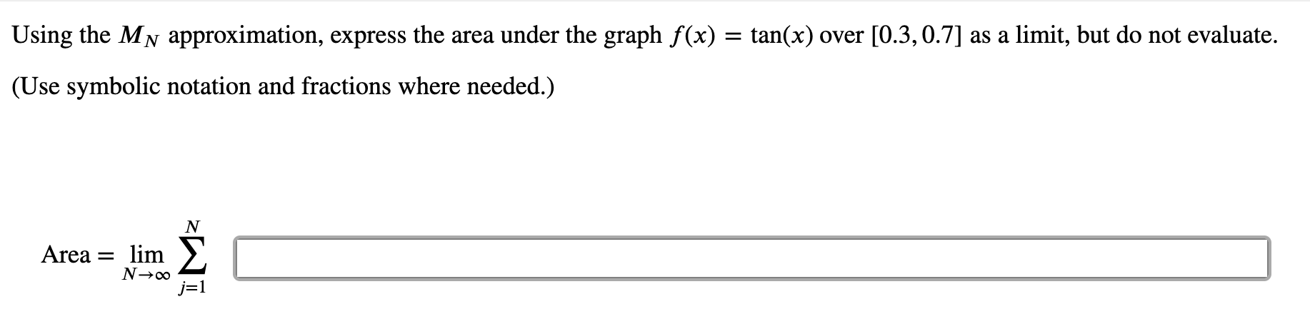 Solved Using the My approximation, express the area under | Chegg.com