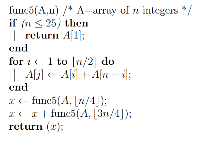 Solved Give the asymptotic running time of each of the | Chegg.com