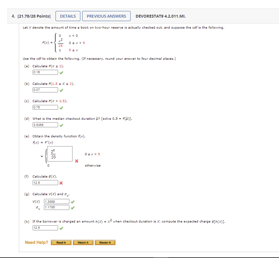 Solved 4. [21.78/28 Points] DETAILS PREVIOUS ANSWERS | Chegg.com