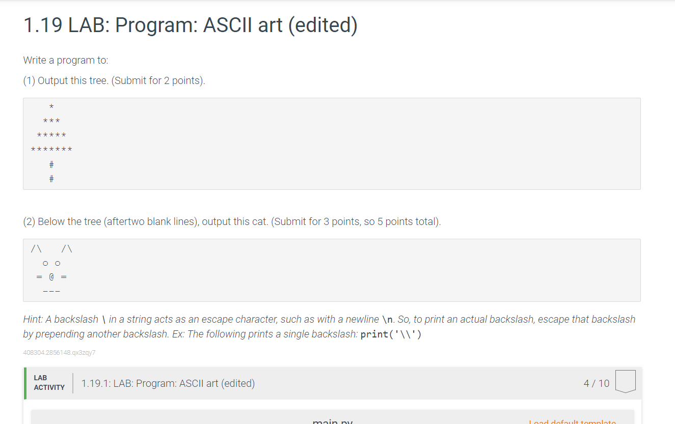 Solved Write a program to: (1) Output this tree. (Submit for | Chegg.com